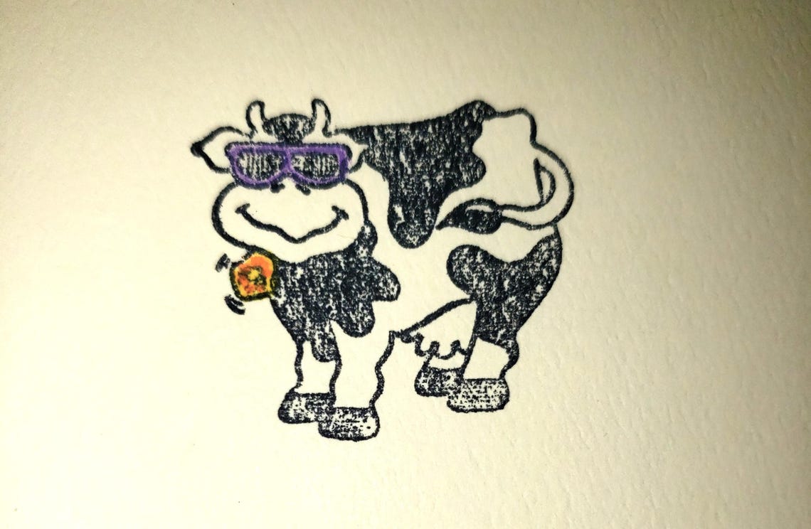 Farm Animal Stamp Set Wooden Stamp Vintage Pig and Cow Rubber Stamp Fun ...