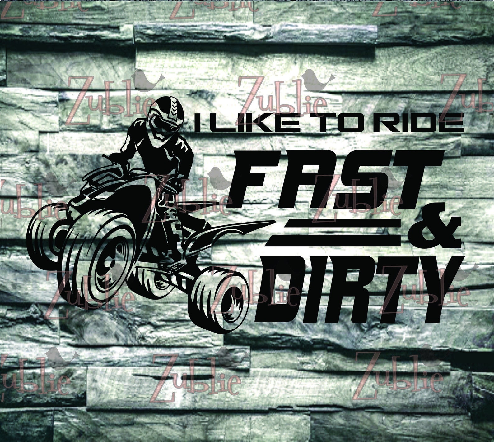 I Ride Fast and Dirty ATV SXS SVG File | Etsy