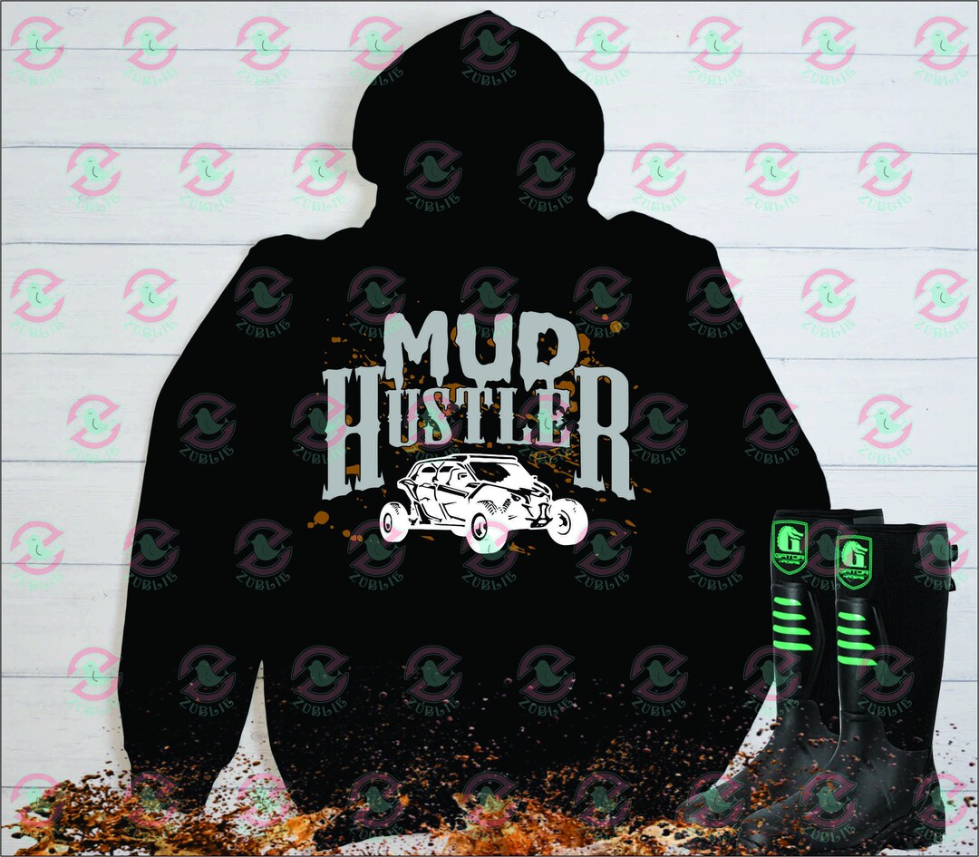 Mud Hustler 4 Seat RZR UTV SXS Black Hoodie - Etsy