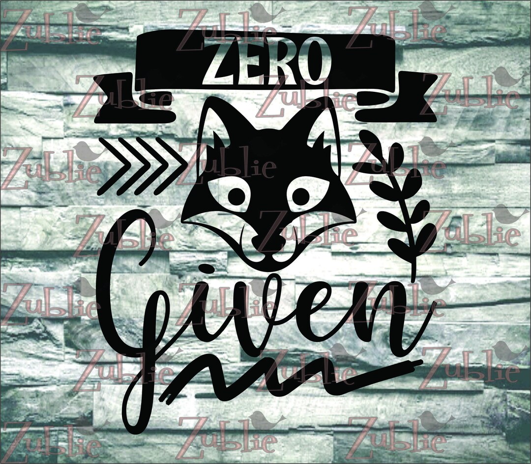 Zero Fox Given PNG SVG File - Etsy