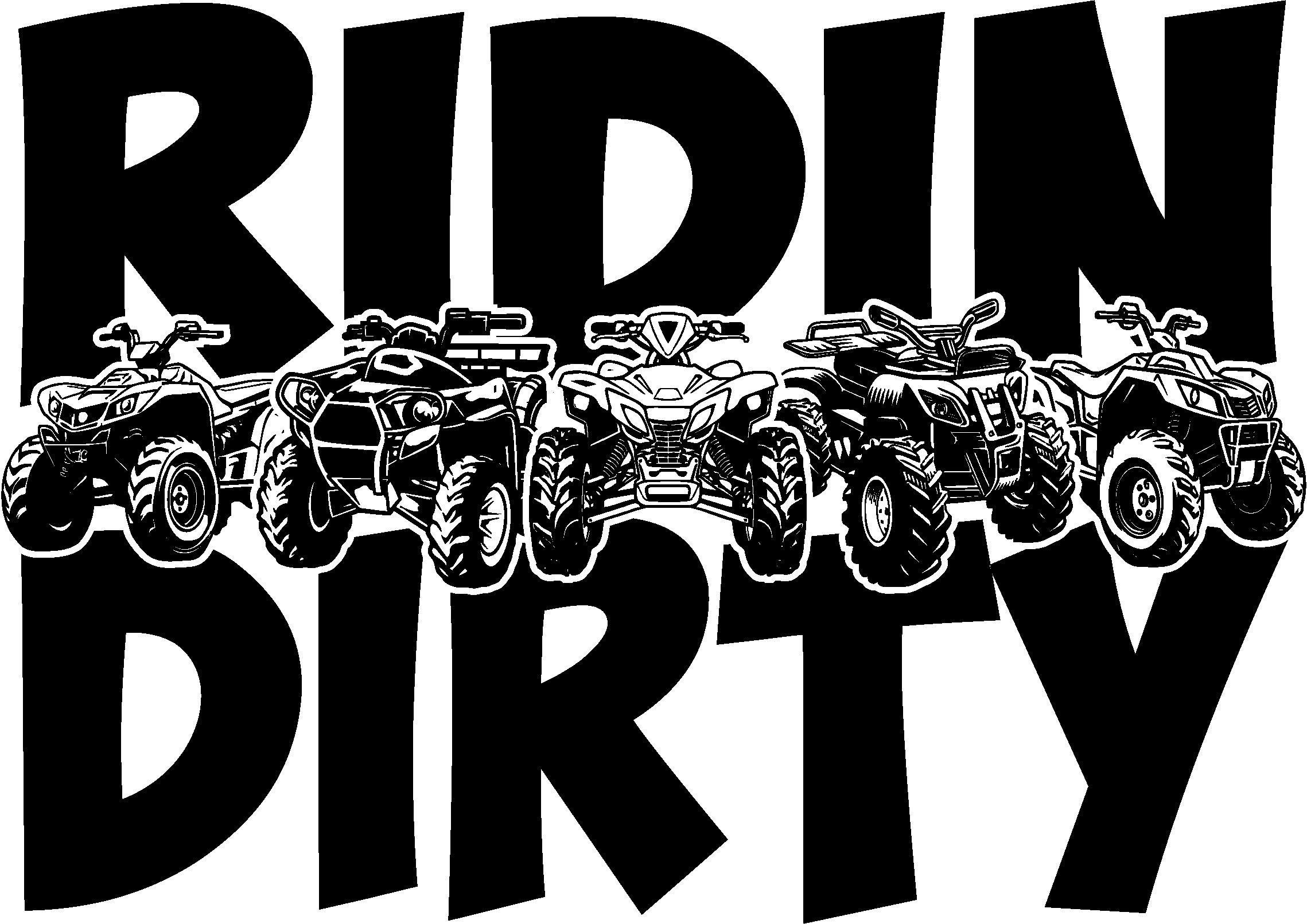 Ridin Dirty ATV 4 Wheeler Quad SVG PNG File - Etsy
