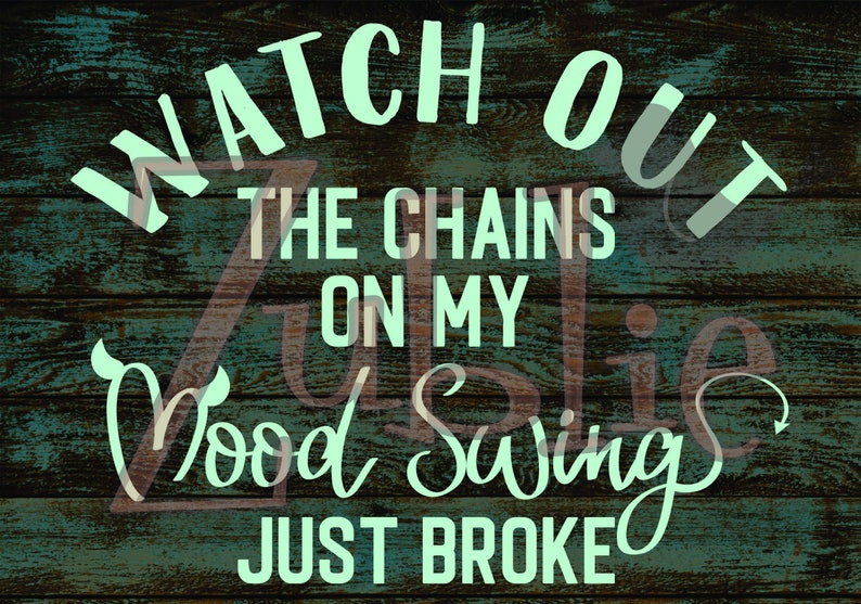 Chains on Mood Swing SVG File - Etsy
