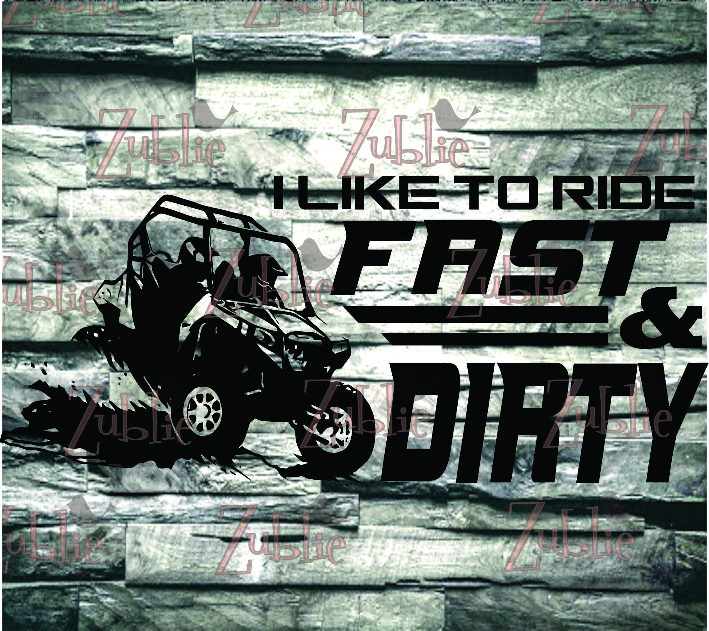 Digital I Ride Fast and Dirty ATV SXS SVG File Drawing & Illustration ...