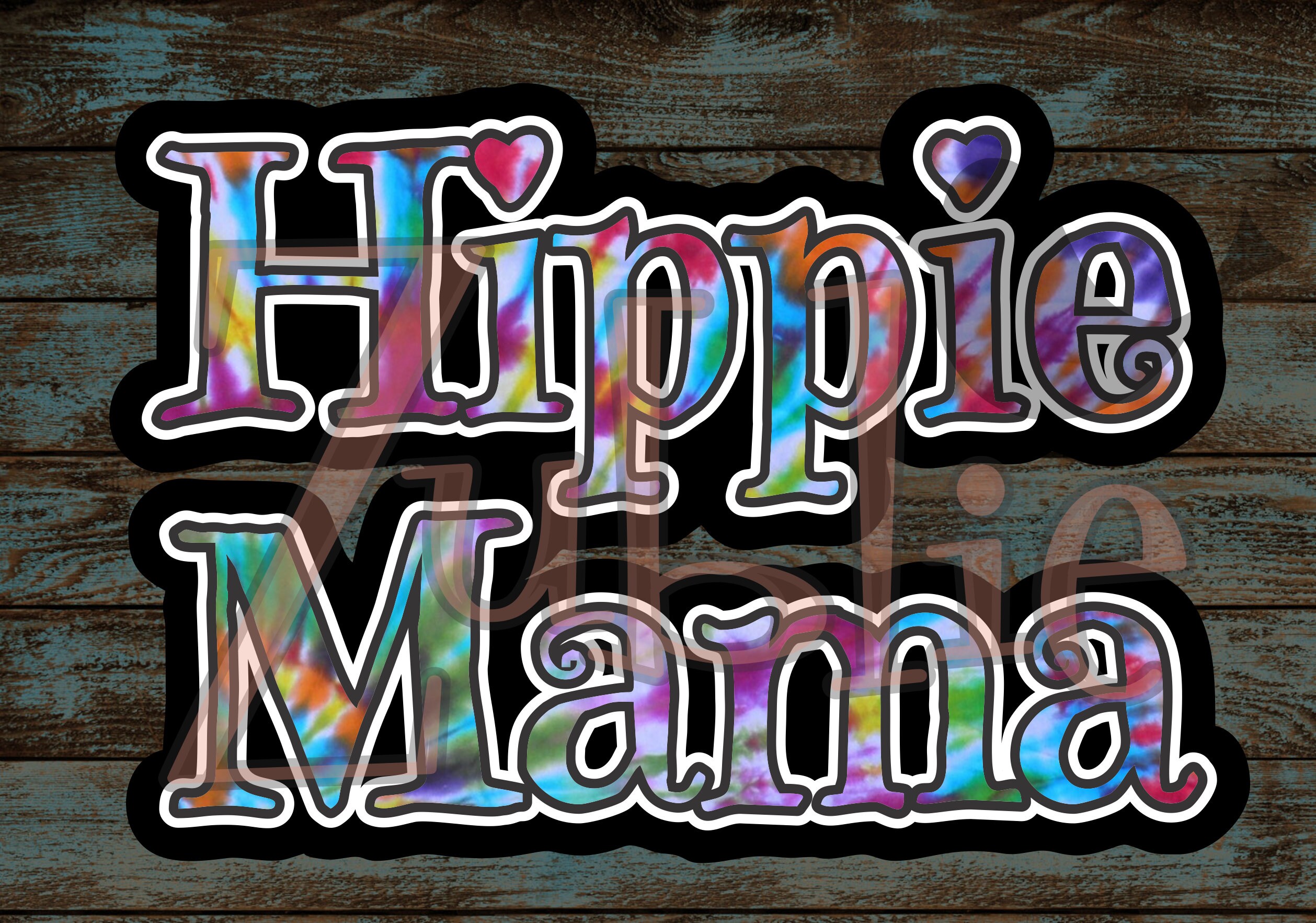 Hippie Mama Tie Dye Decal - Etsy