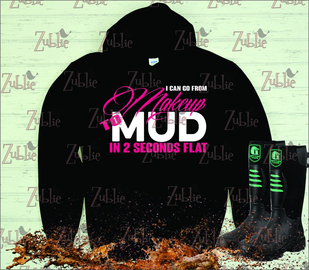 Makeup to Mud ATV UTV SXS Black Hoodie - Etsy