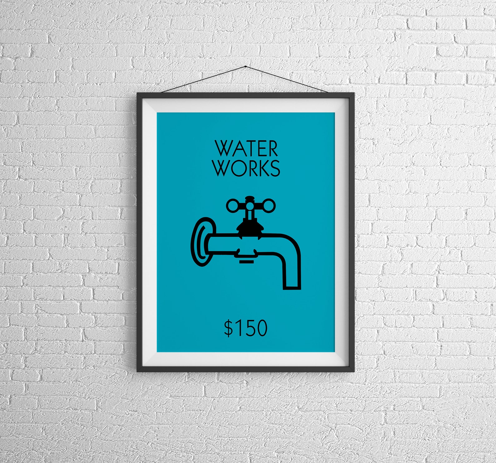 Electric Company/ Water Works Monopoly Wall Art - Personalized Print ...
