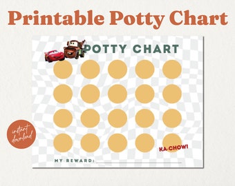 Reward Chart Potty Training Chart Cars Reward Chart Cars Sticker Chart ...