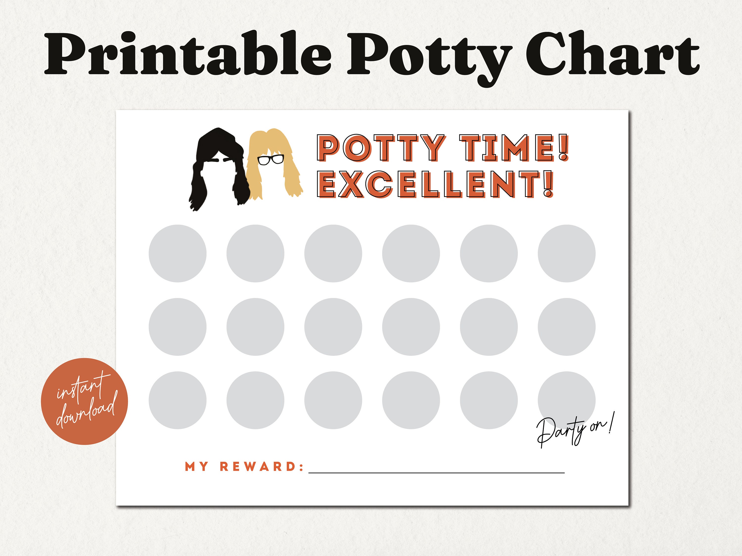 Potty Time Excellent Potty Chart Potty Training Chart Sticker Chart ...