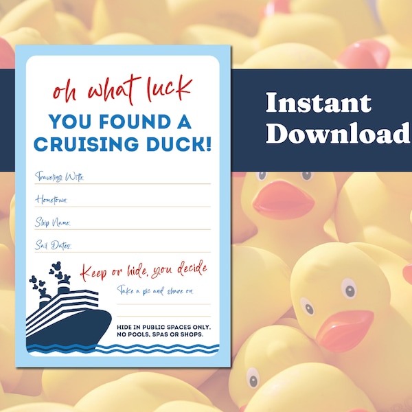 Cruising Duck Tags - Etsy