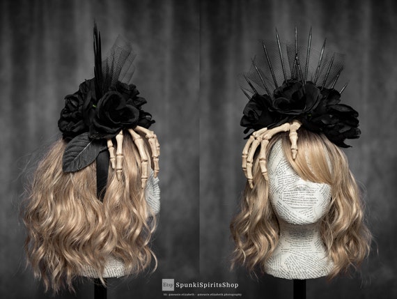 Skeleton Hand Goddess Queen Headdress Headpiece | Etsy