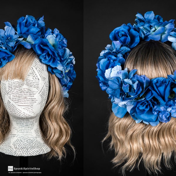 Blue Flower Crown - Etsy