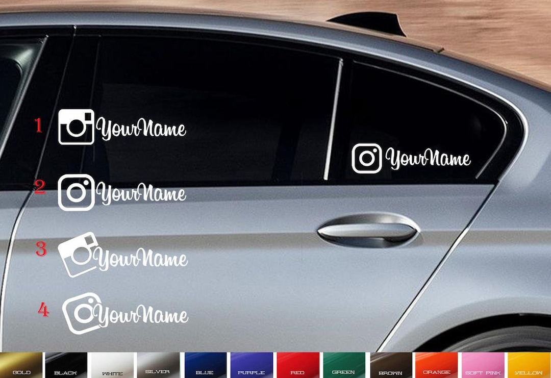 Your IG Name / Any Social Media Decal Sticker - Etsy