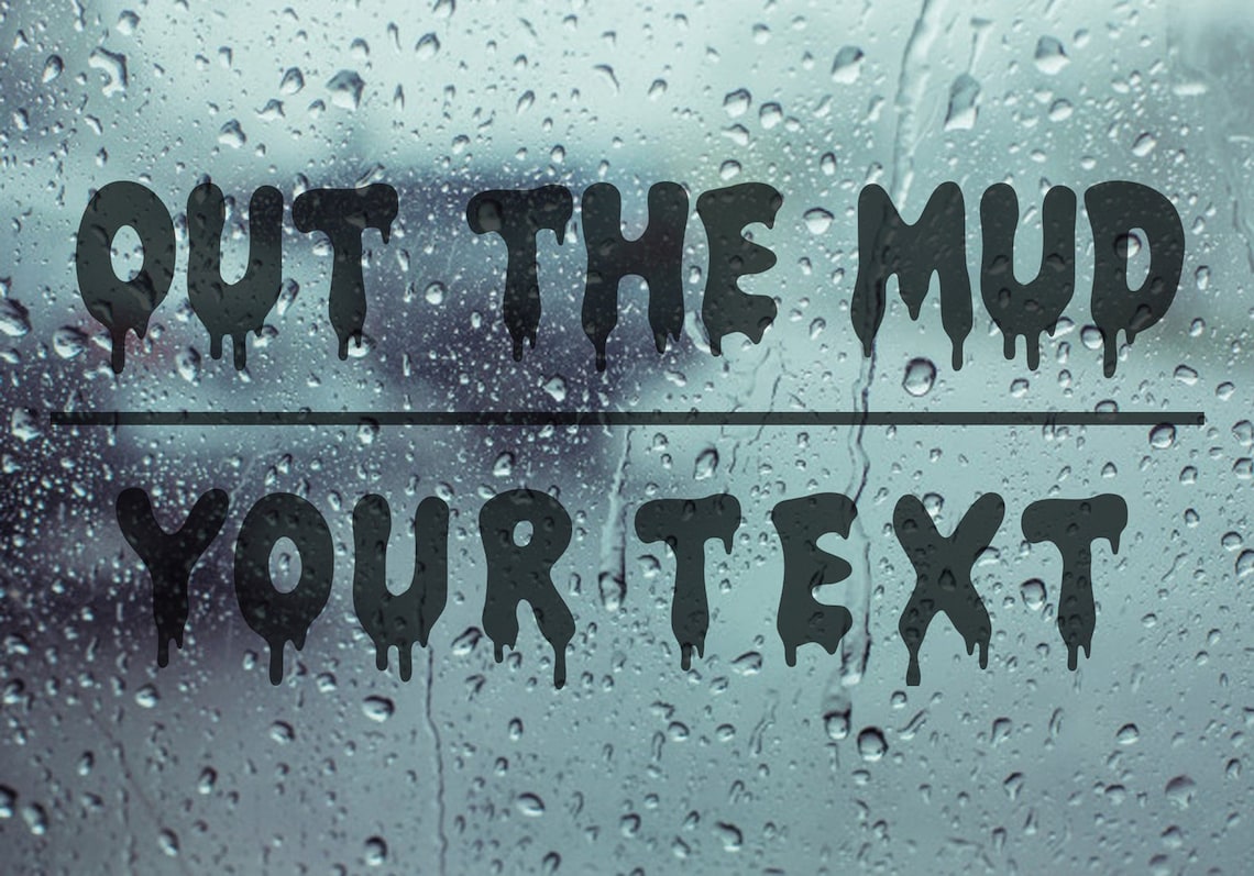 Custom Text Drip Vinyl Decal Sticker - Etsy