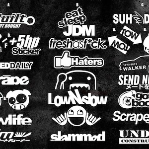 ANY 3 Windshield JDM Decal Stickers - Etsy