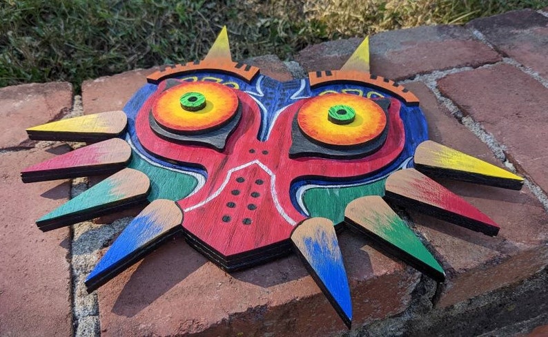 Wooden Majoras Mask From Legend of Zelda Laser Cut - Etsy