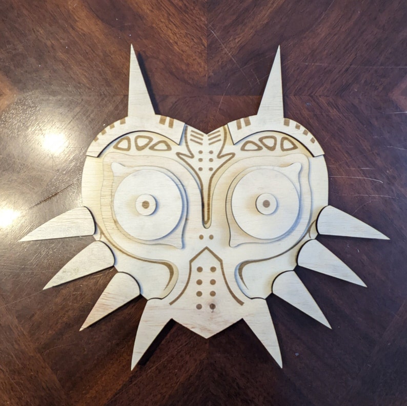 Wooden Majoras Mask From Legend of Zelda Laser Cut - Etsy