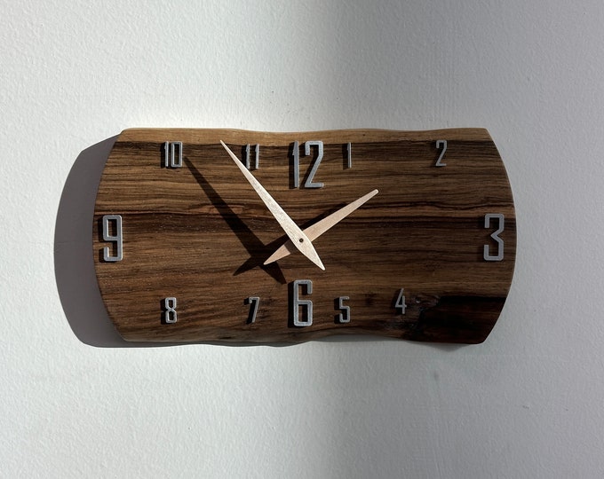 Wooden Clock 8, Wood Timepiece, Minimalist Wood Clock, Scandinavian ...