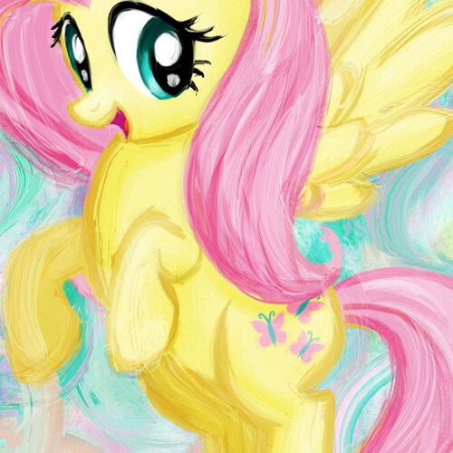 Fluttershy My Little Pony Friendship is Magic Art Print - Etsy