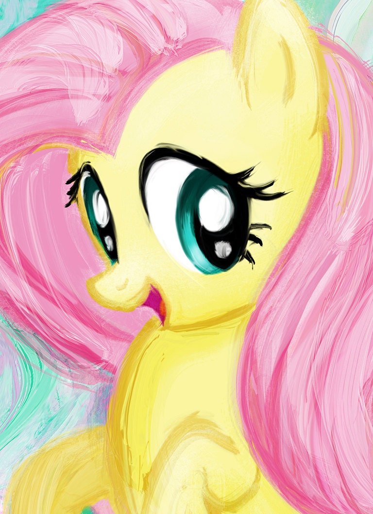 Fluttershy My Little Pony Friendship is Magic Art Print - Etsy