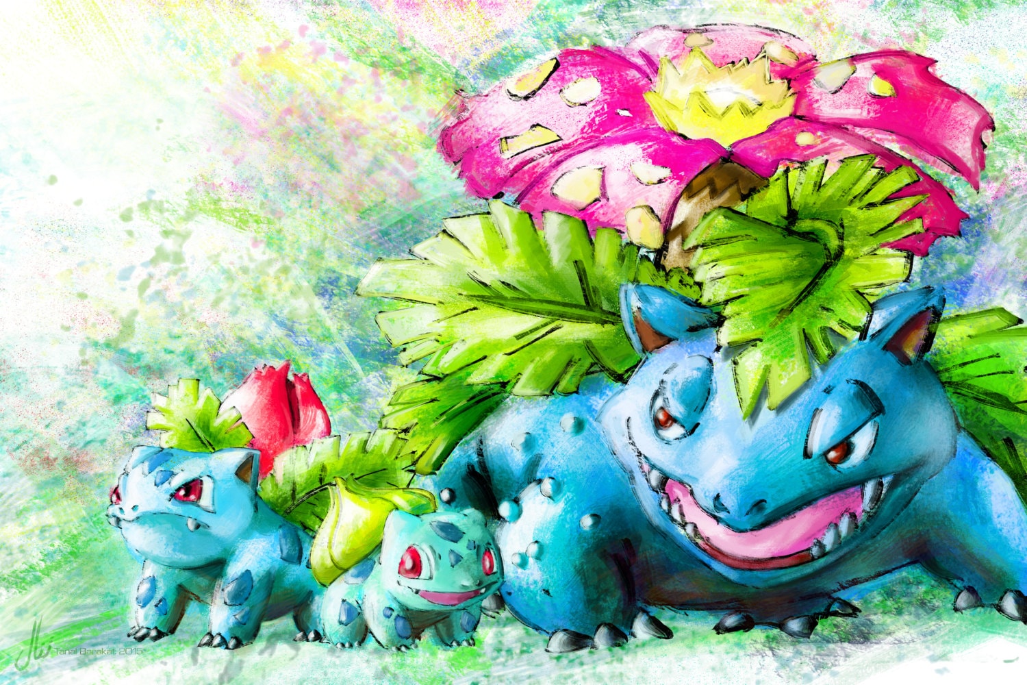 Bulbasaur Ivysaur Venusaur Wallpaper