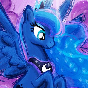 Princess Luna - My Little Pony Friendship is Magic Art Print Poster - Etsy