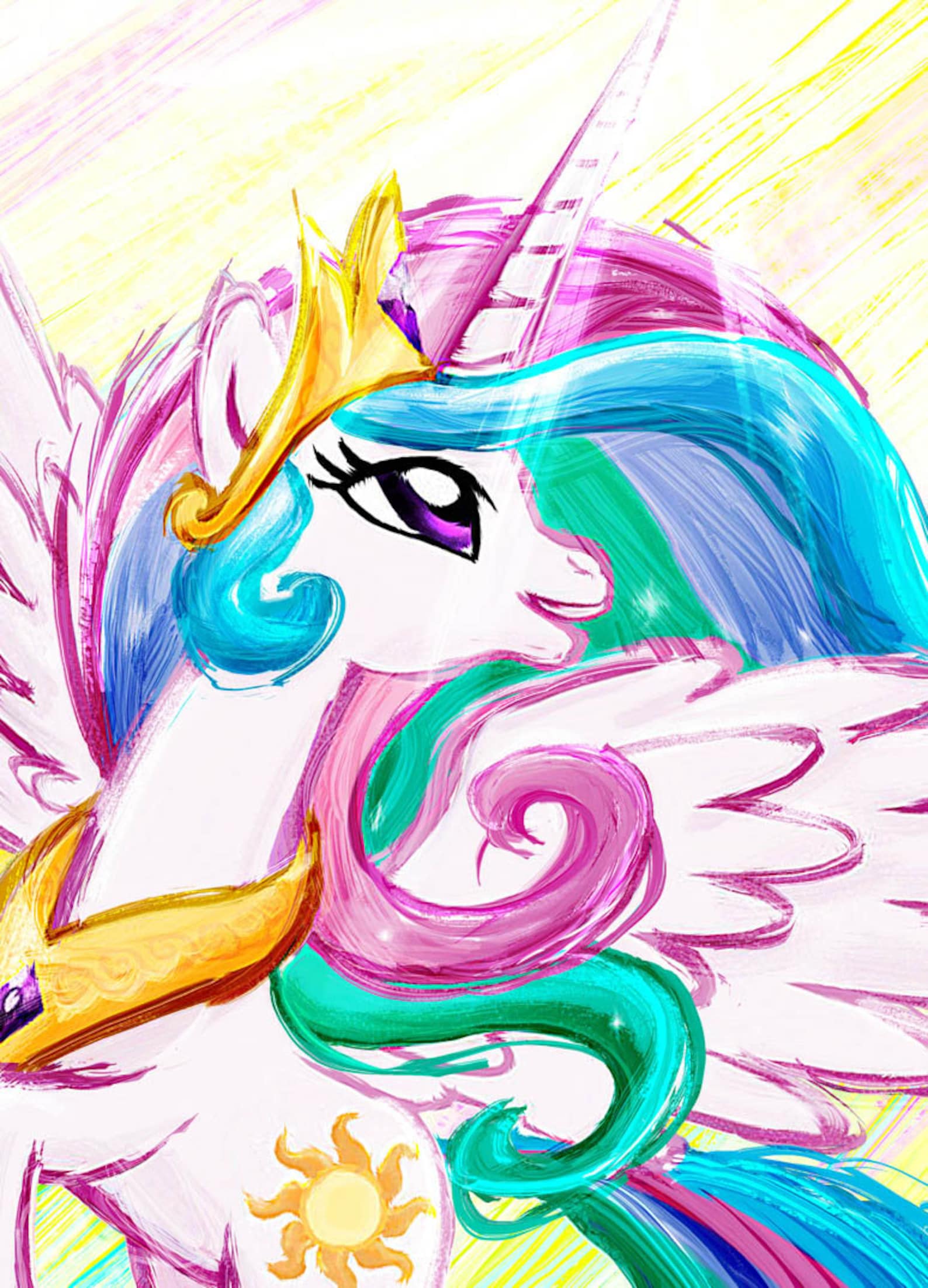 Princess Celestia - My Little Pony Friendship is Magic Art Print Poster ...