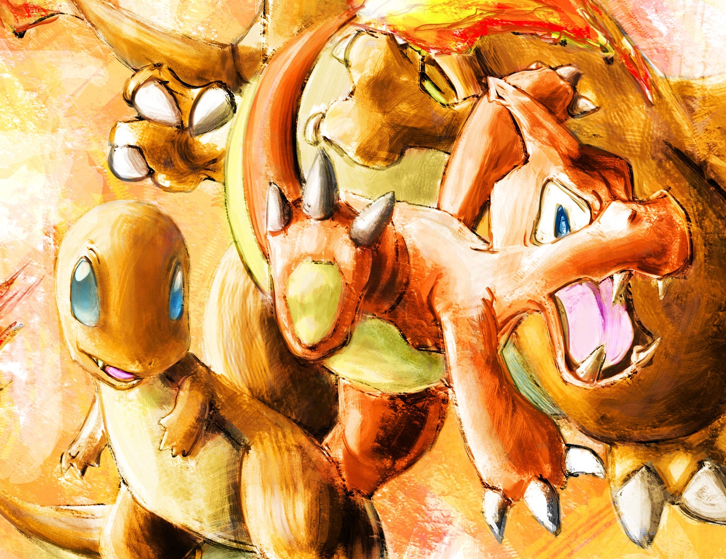 Charmander Charmeleon Charizard Kaart Pokémon TCG Charizard Ex