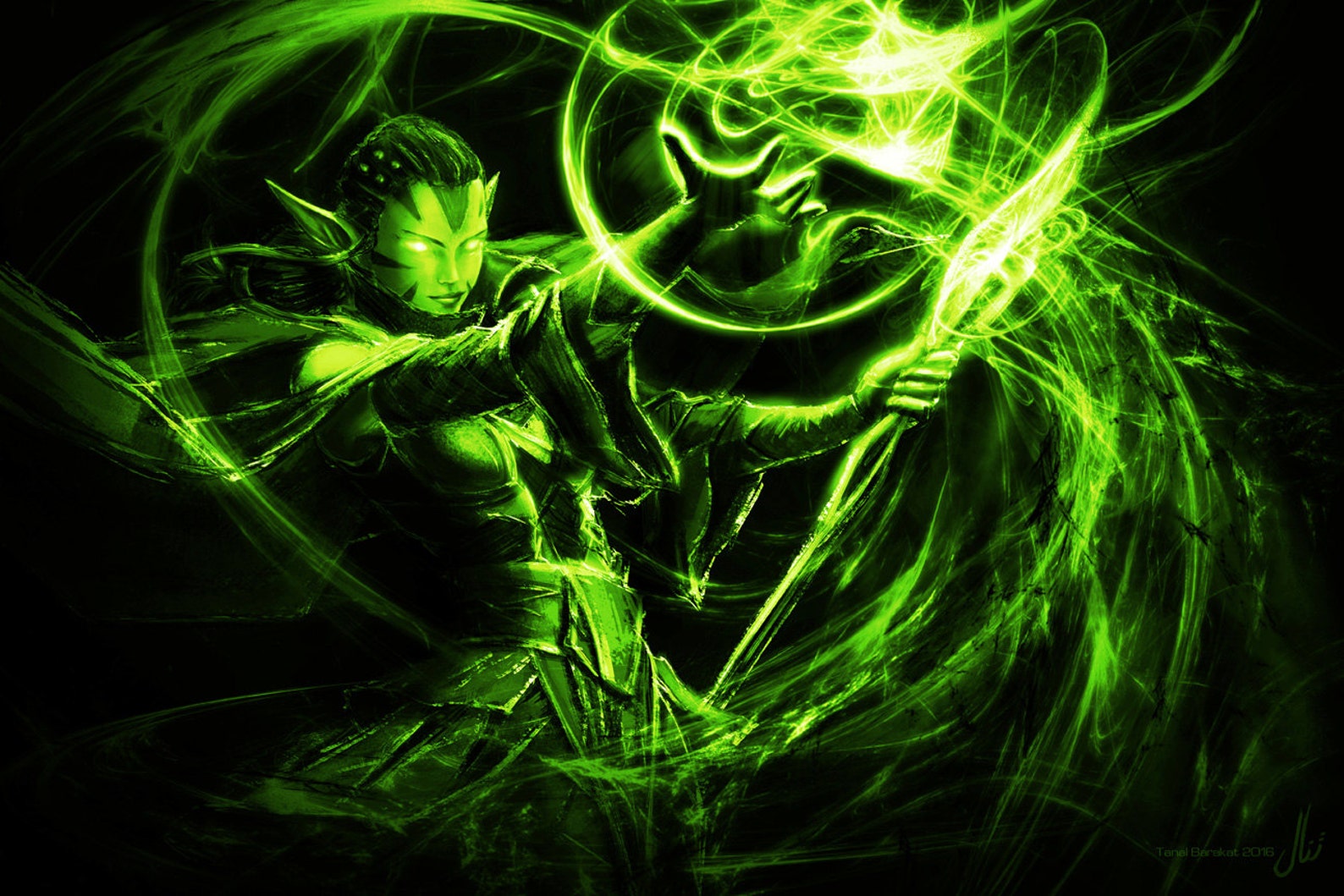 Nissa Revane, Planeswalker - Magic the Gathering- MTG - Fine Art Print ...