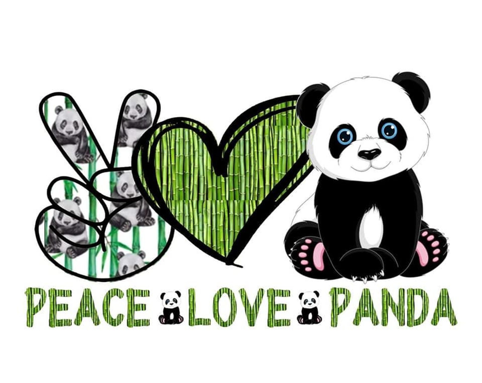 Peace Love Panda - Etsy