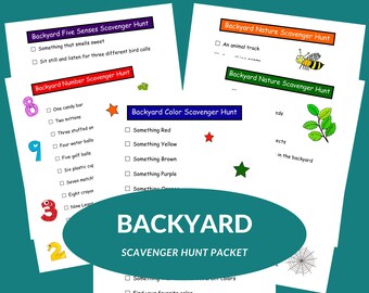 Outdoor Scavenger Hunt Printable Packet - Etsy