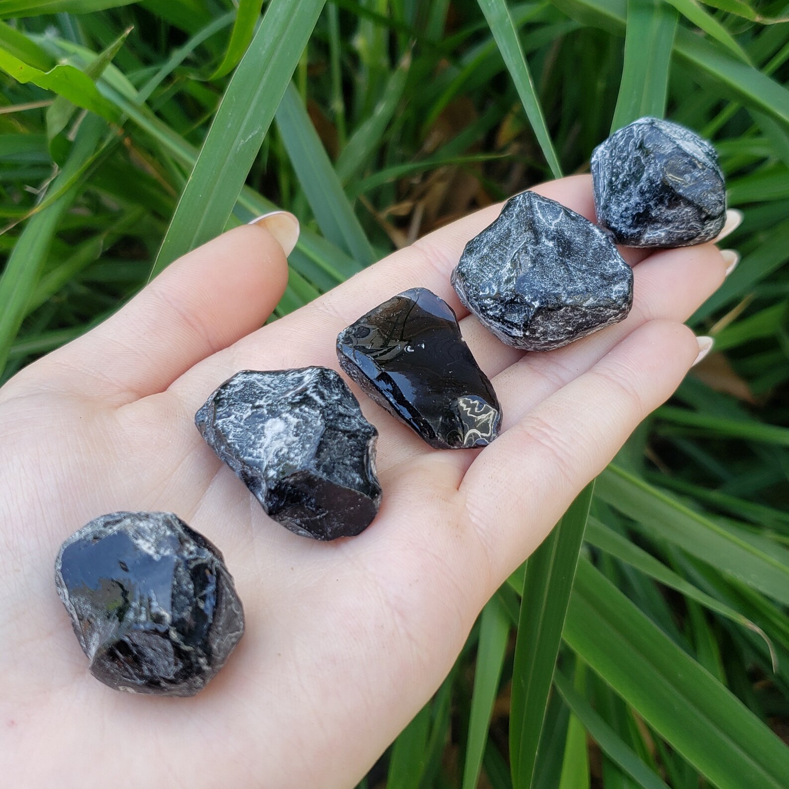 Apache Tears Volcanic Obsidian Natural Healing Crystal Gemstone Rough ...