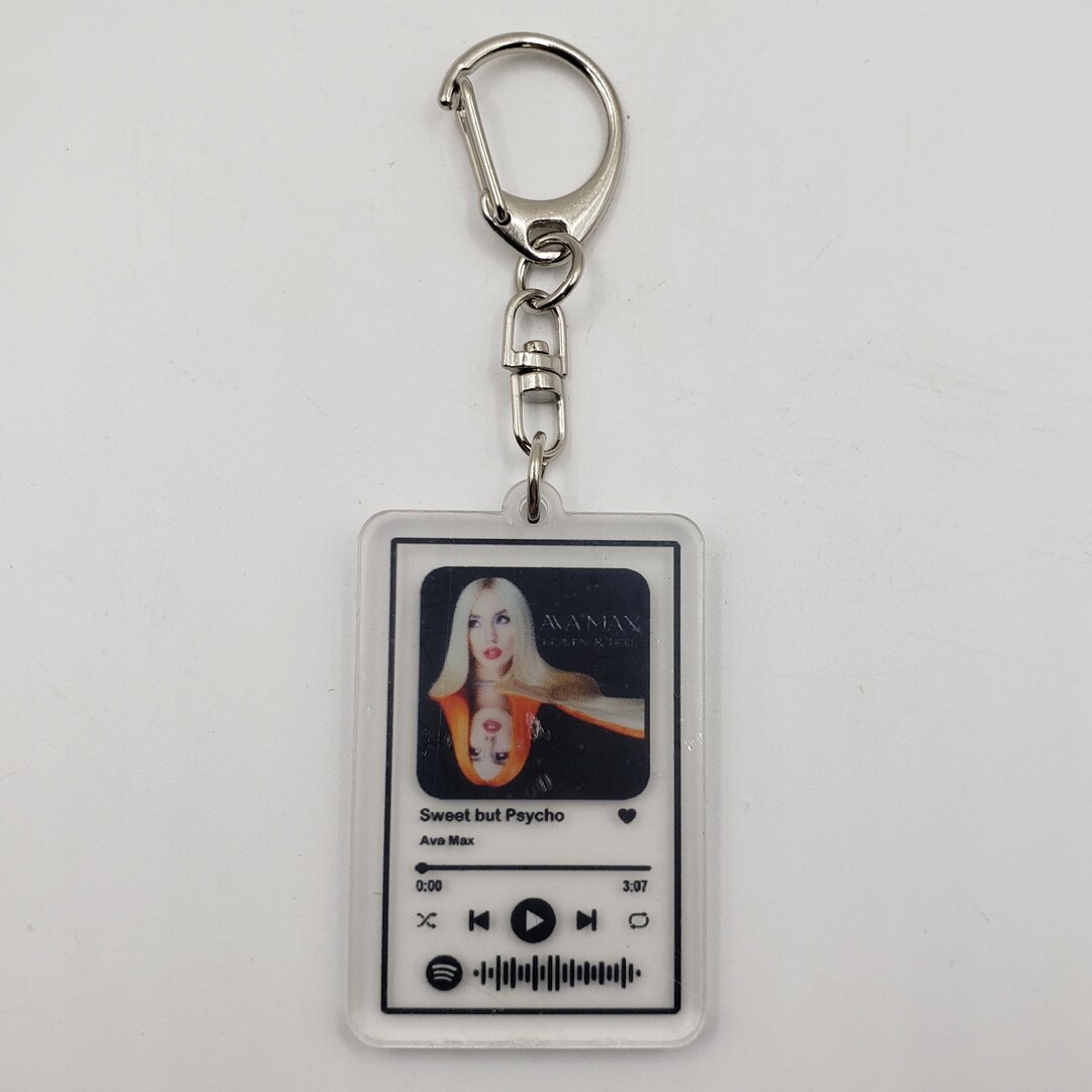 Pop Star Artist Ava Max Themed Keychain Featuring Her Song "sweet but ...
