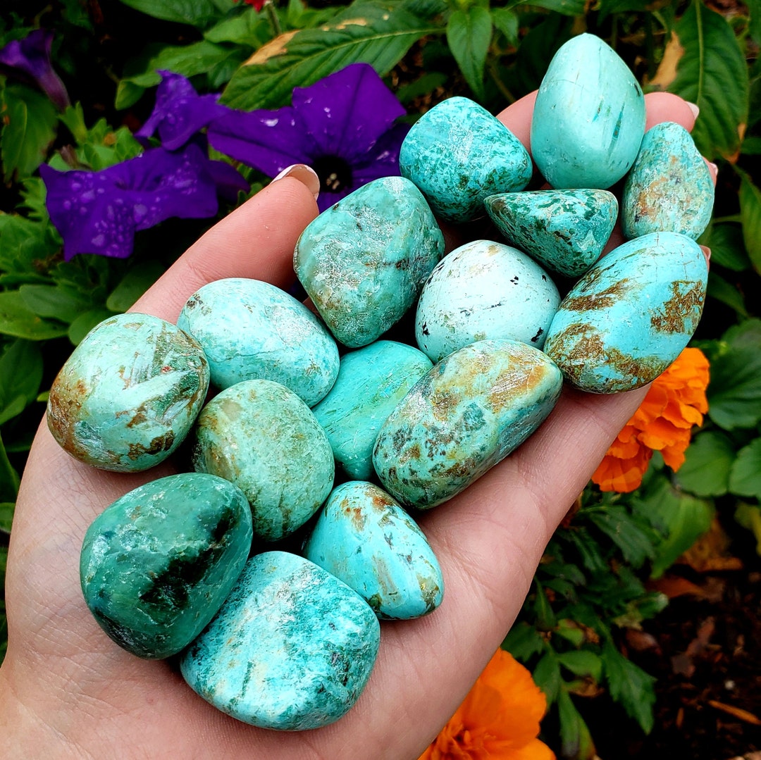 Turquoise Tumbled & Hand Polished Natural Crystal Healing Metaphysical ...