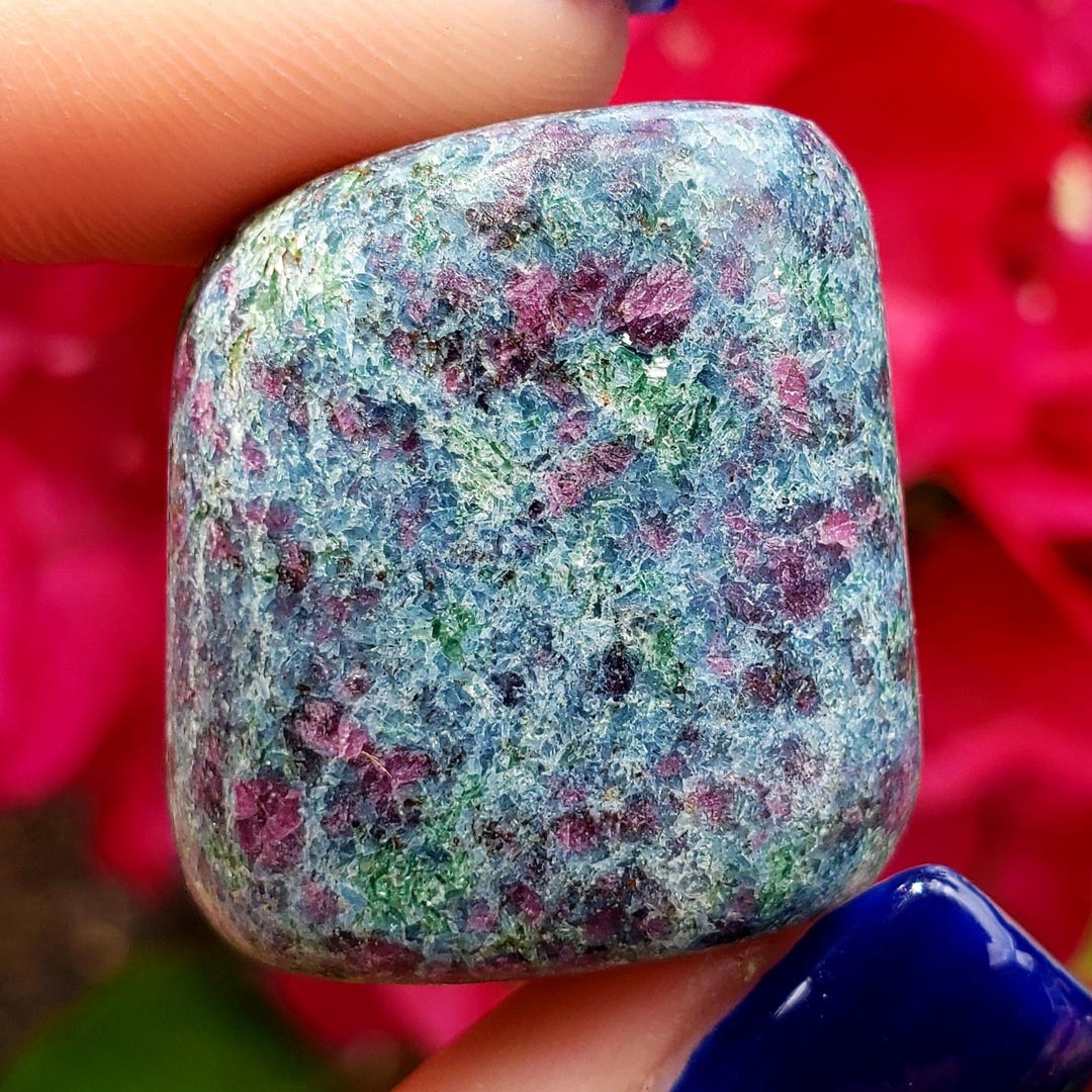 Ruby Fuchsite Kyanite Stone: Polished Healing Crystal Gemstone (45 ...