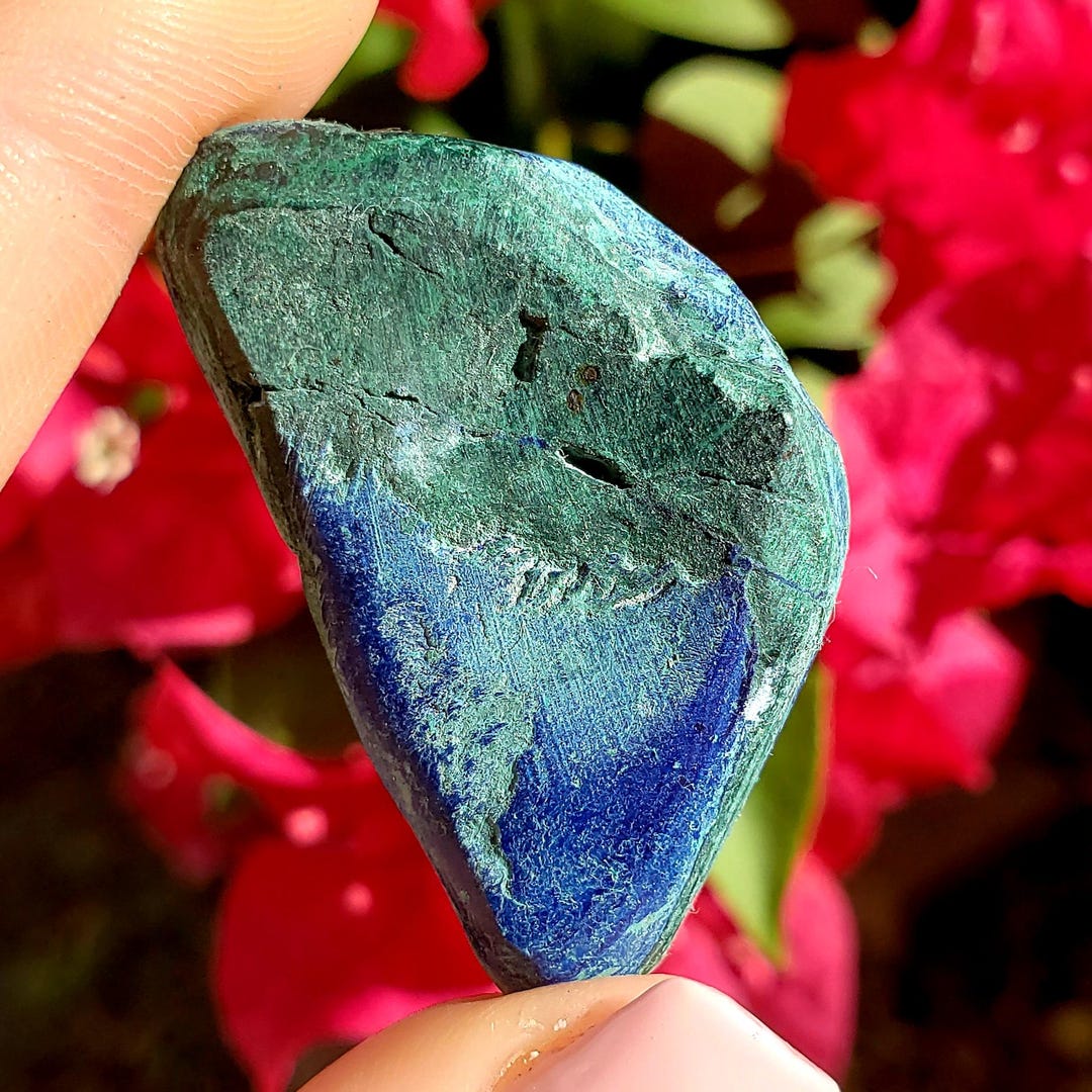 Azurite and Malachite - Tumbled & Semi Polished Free Formed Crystal ...