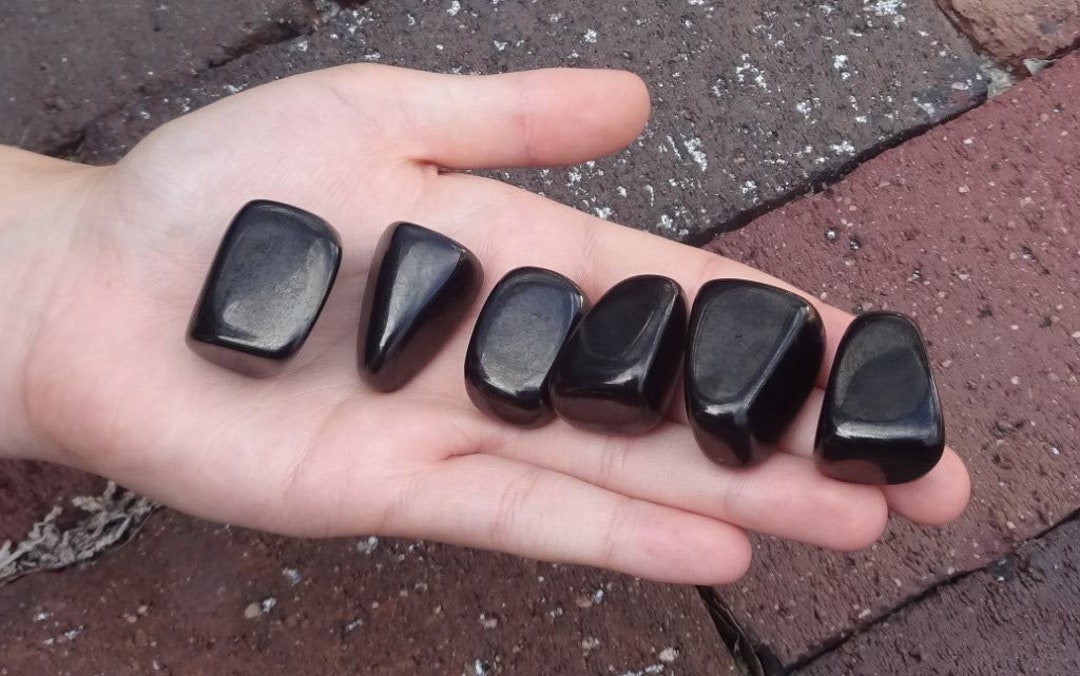Jet Gemstone - Tumbled & Hand Polished Natural Metaphysical Crystal ...