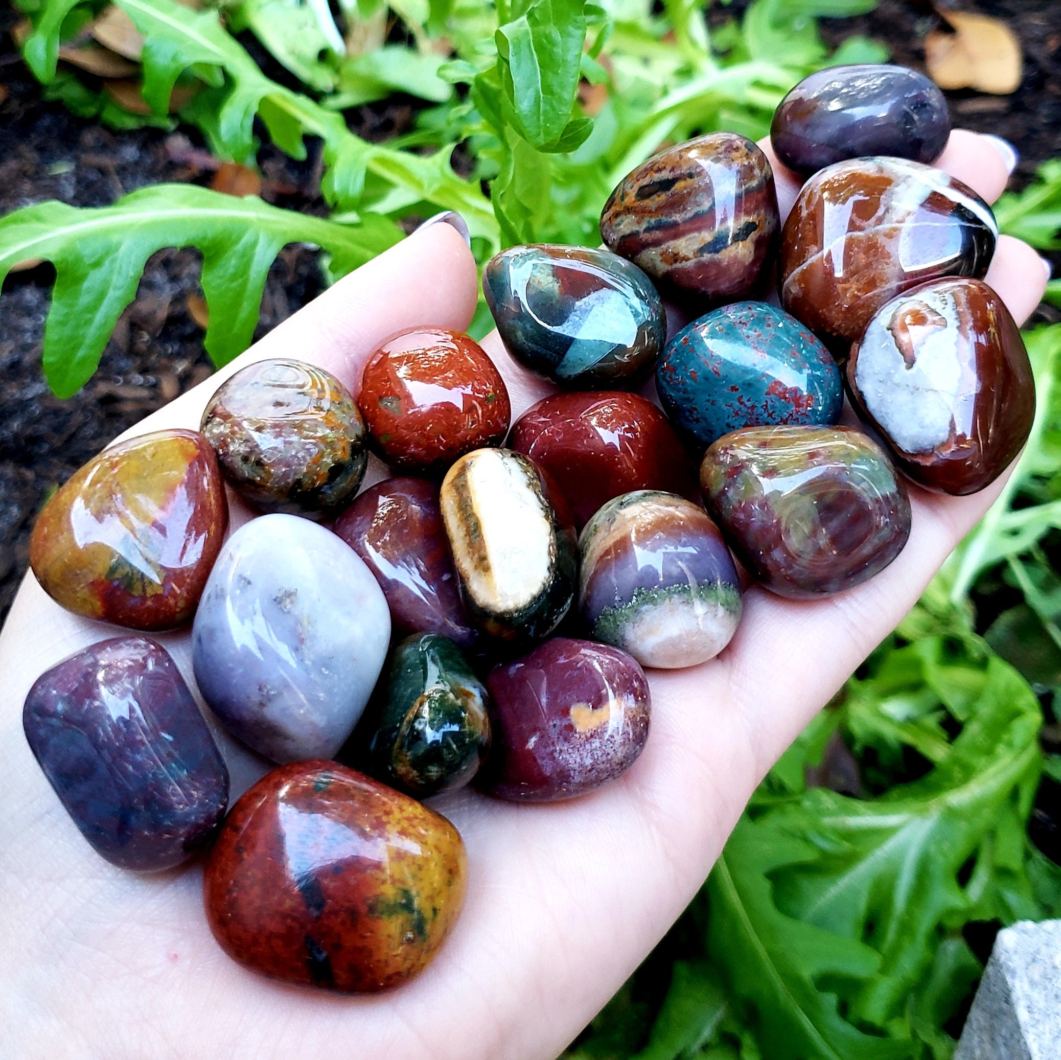 Fancy Rainbow Jasper Tumbled & Polished Natural Crystal Healing ...