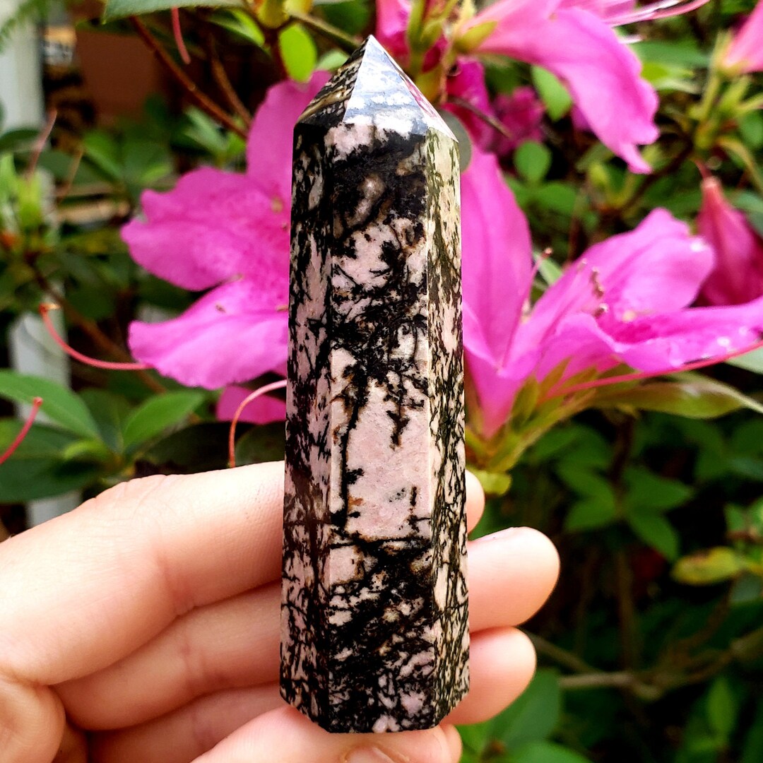 Rhodonite Polished Standing Point Natural Healing Metaphysical Chakra ...
