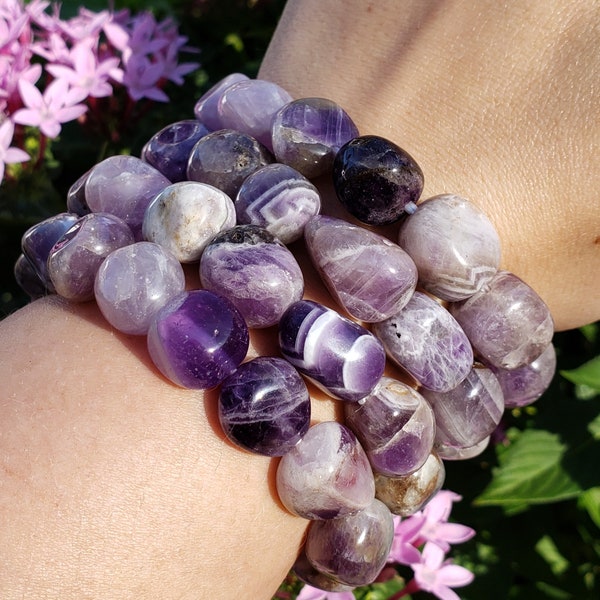 Gemstone Stretch Bracelets - Etsy