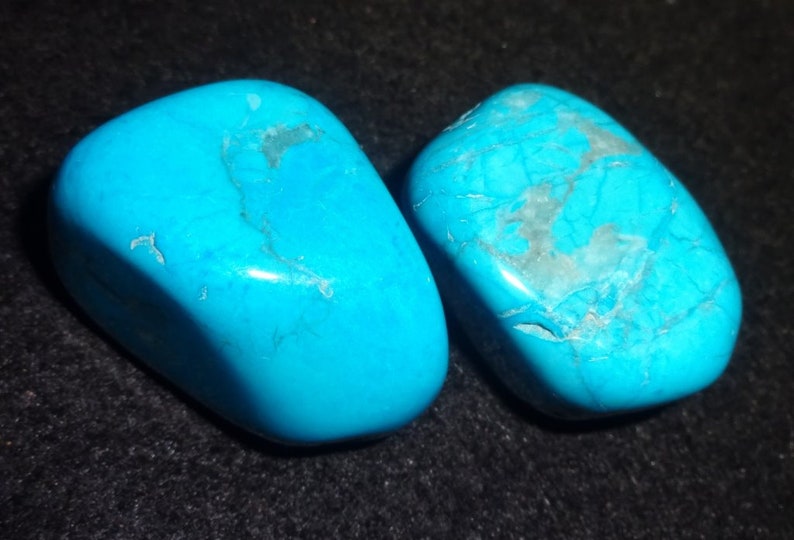 Blue Howlite Tumbled & hand Polished Natural Crystal Healing | Etsy