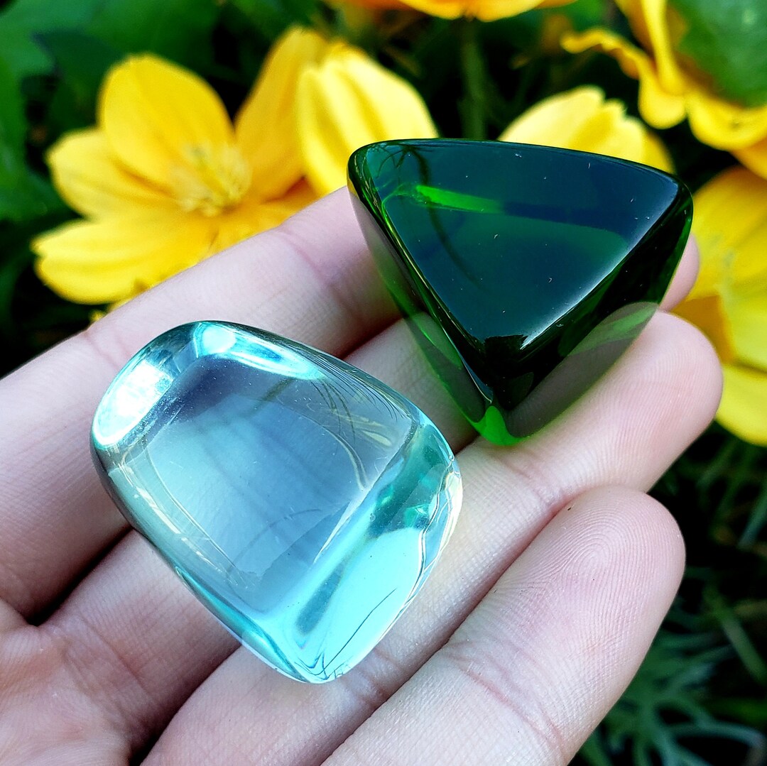 Gaia Stone Green Obsidian and Aqua Blue Obsidian Tumbled & Polished ...