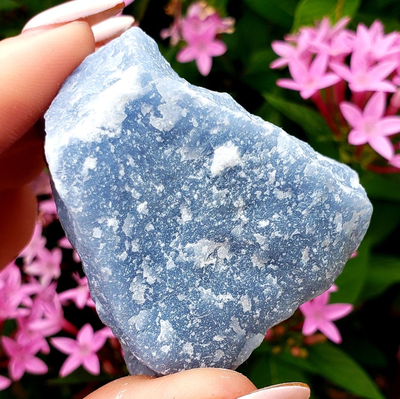 Angelite Natural Rough Raw Crystal Healing Gemstone Spiritual - Etsy