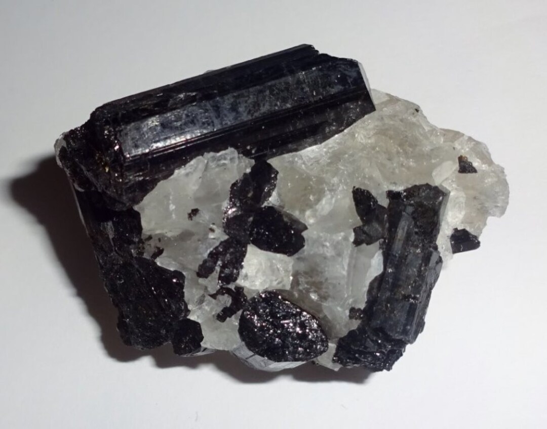 Black Tourmaline Matrix in Quartz With Multi Colored Mica Schorl From ...