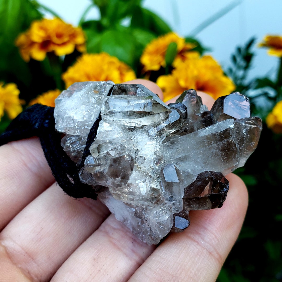 Smokey Quartz Rough Multi Point Cluster Natural Metaphysical Chakra ...