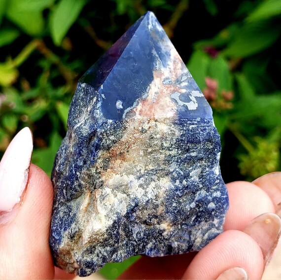 Home Décor Sodalite rough semi Polished Standing Point Natural Metaphysical Chakra Crystal ...