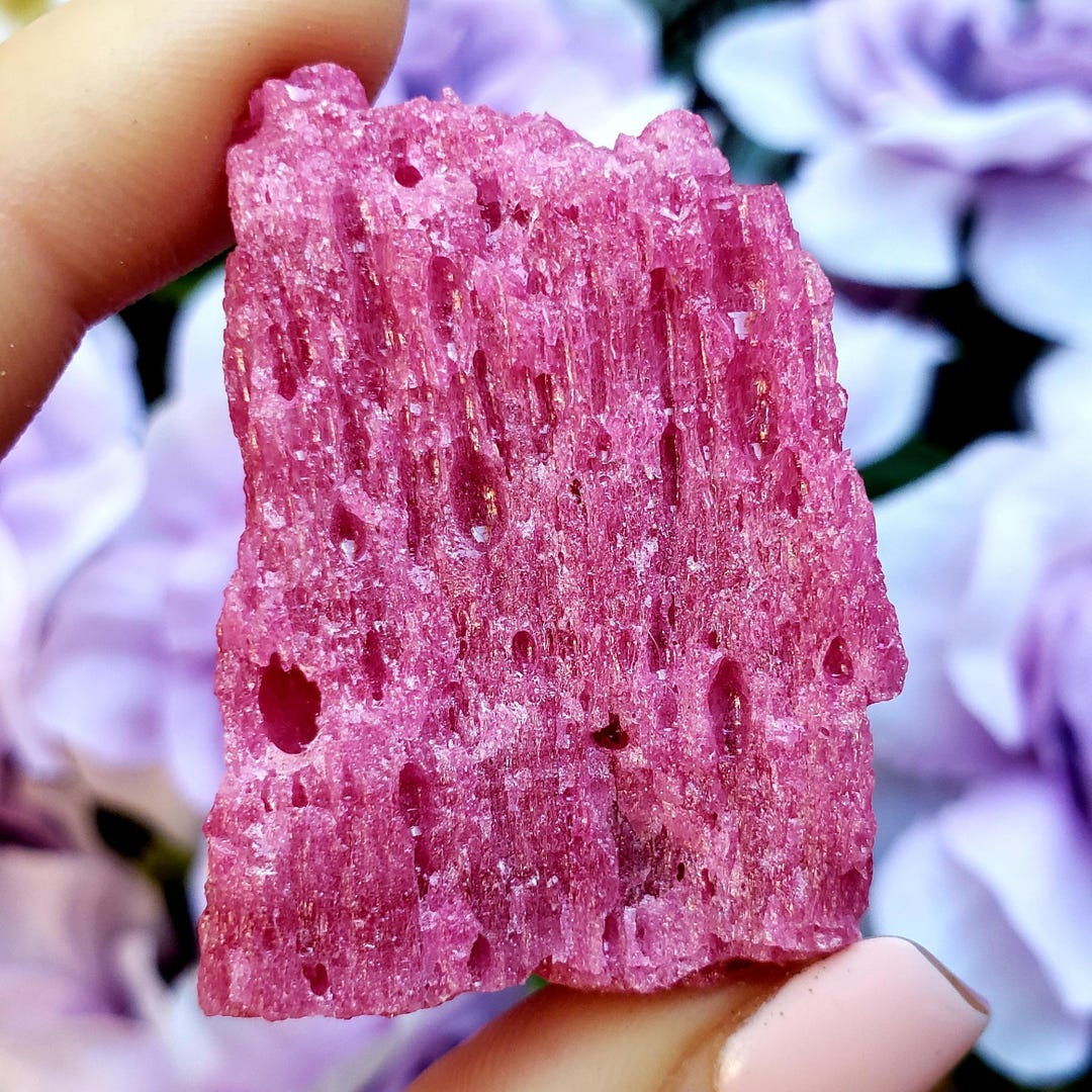Red Honeycomb Ruby Corundum From Brazil - Raw Rough Free Form Crystal ...