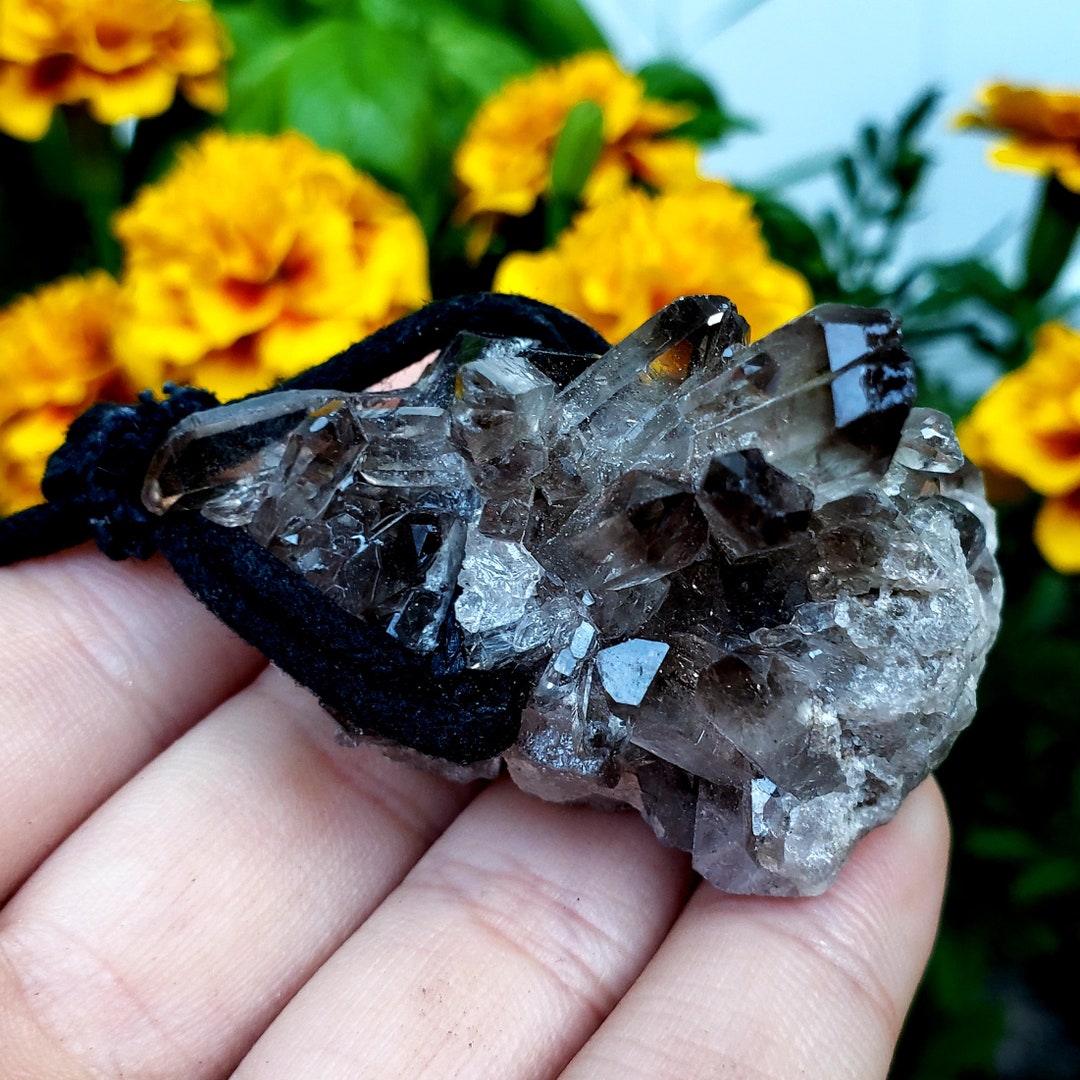 Smokey Quartz Rough Multi Point Cluster Natural Metaphysical Chakra ...