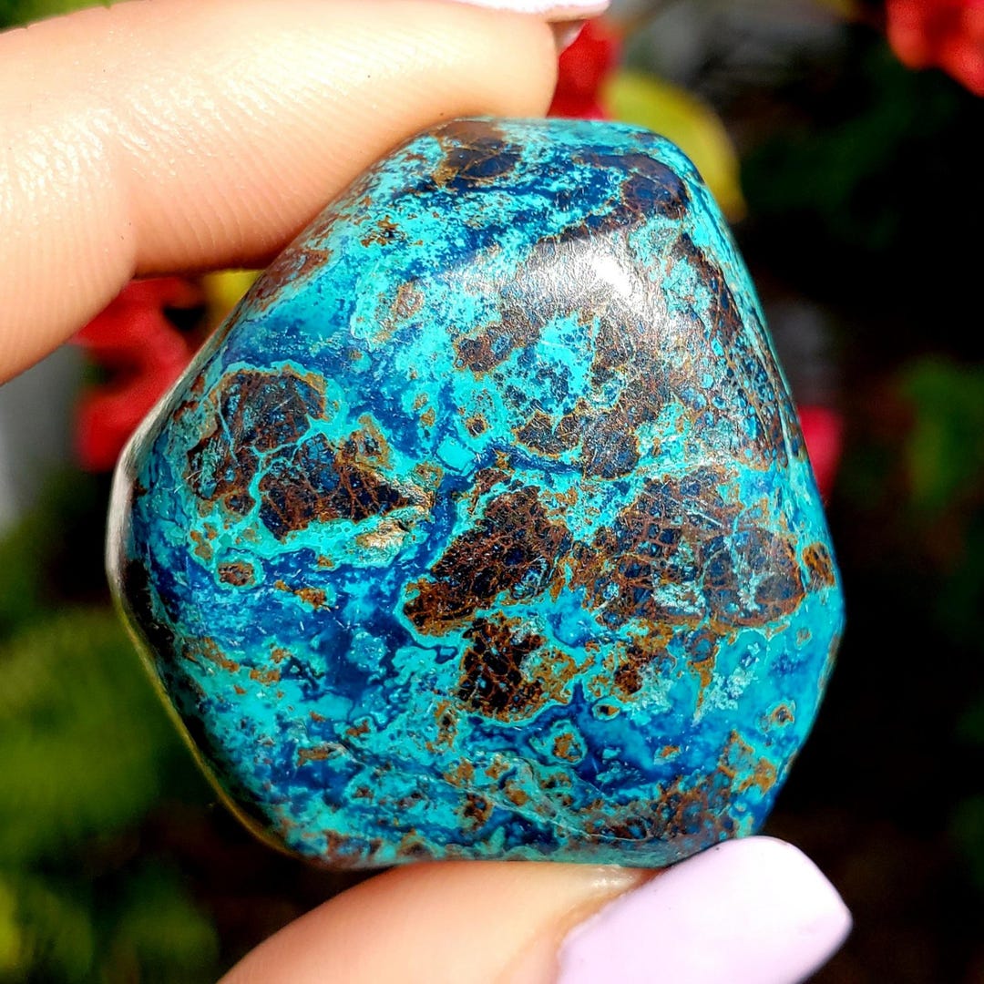 Shattuckite Malachite Tumbled Polished Natural Crystal Metaphysical ...