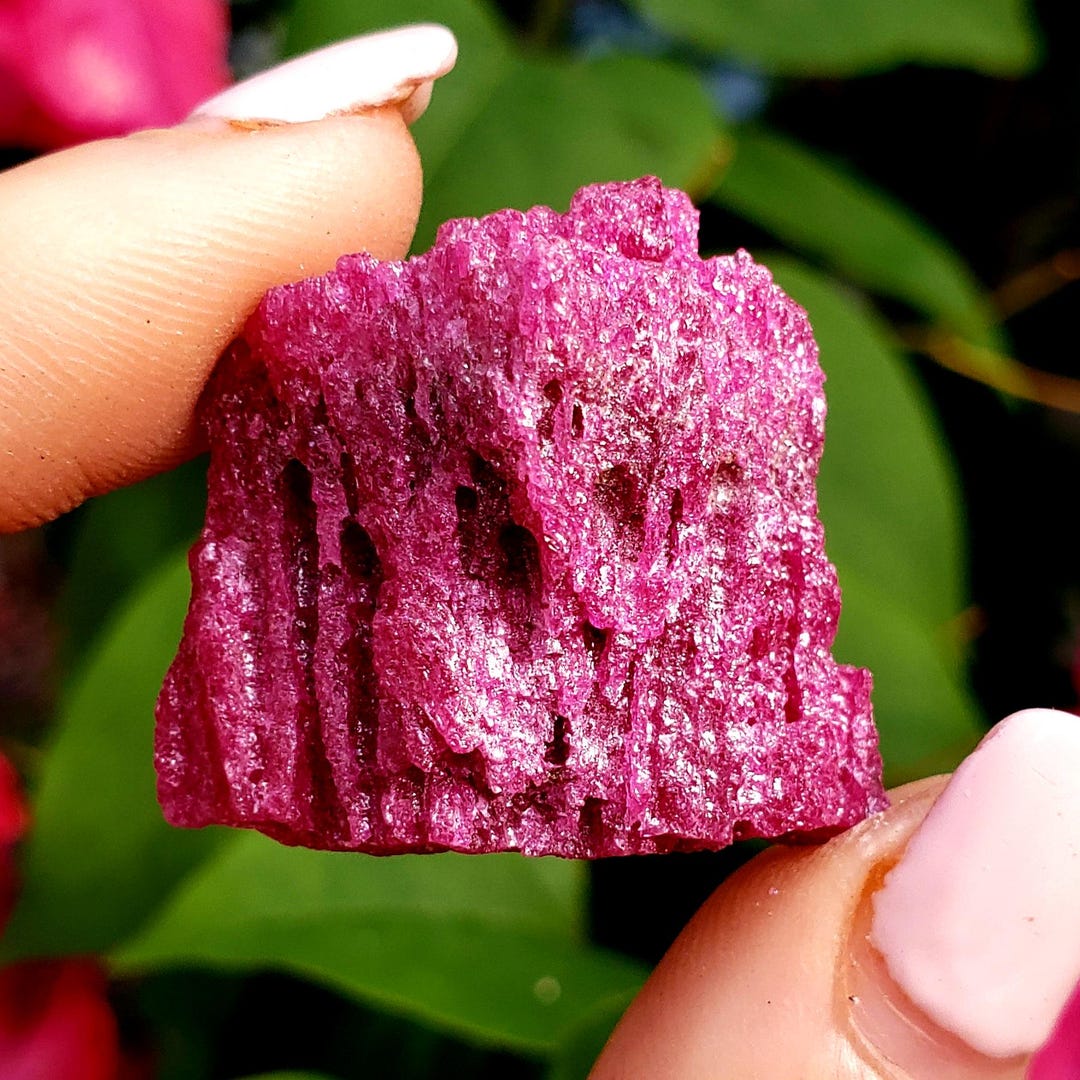 Red Honeycomb Ruby Corundum From Brazil - Raw Rough Free Form Crystal ...