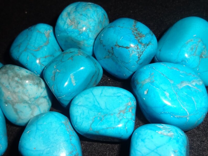 Blue Howlite Tumbled & hand Polished Natural Crystal Healing | Etsy